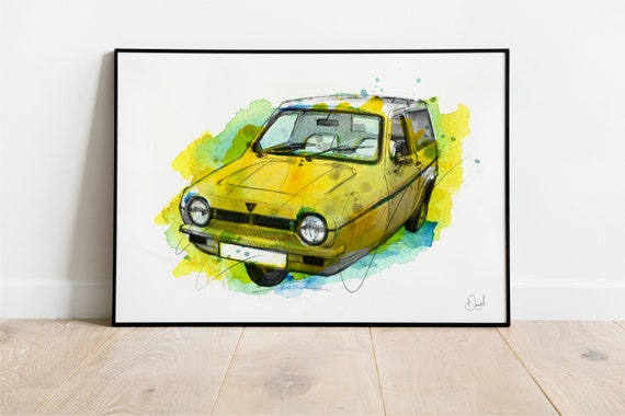 Reliant Robin Art Print Mini Illustration Reliant Robin - Etsy