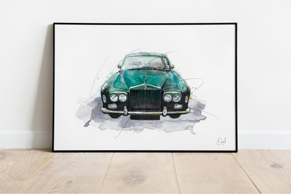 Classic Rolls Royce Art Print Classic Car Vintage Car | Etsy