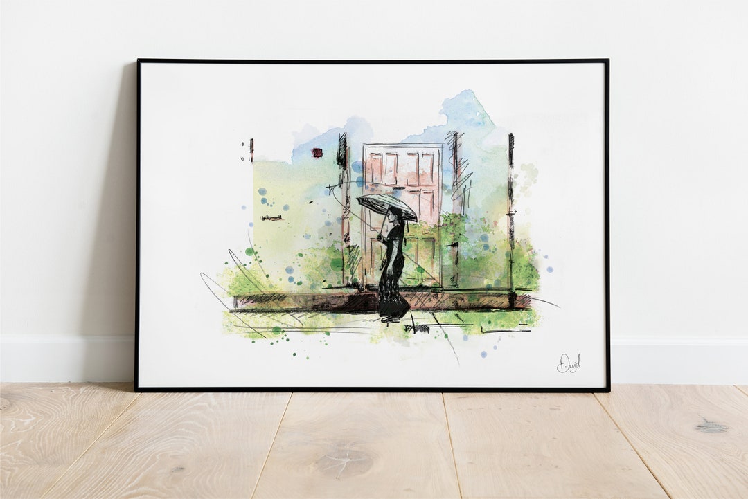 Hong Hong Art Print, China Illustration, Asia Drawing, Watercolour ...