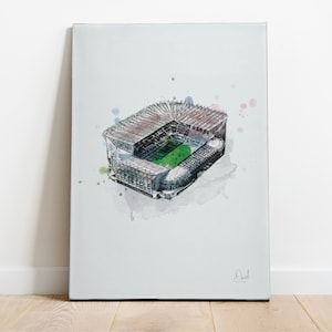 NUFC St James Park, Football Ground, Art Print, Illustration, Drawing ...