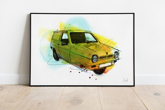 Reliant Robin Art Print Mini Illustration Reliant Robin - Etsy