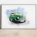 Morris Minor Classic Car Art Print, Classic Car, Vintage Car ...