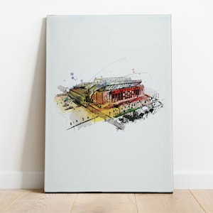 Liverpool FC Anfield Art Print, Illustration, Drawing, Watercolour ...