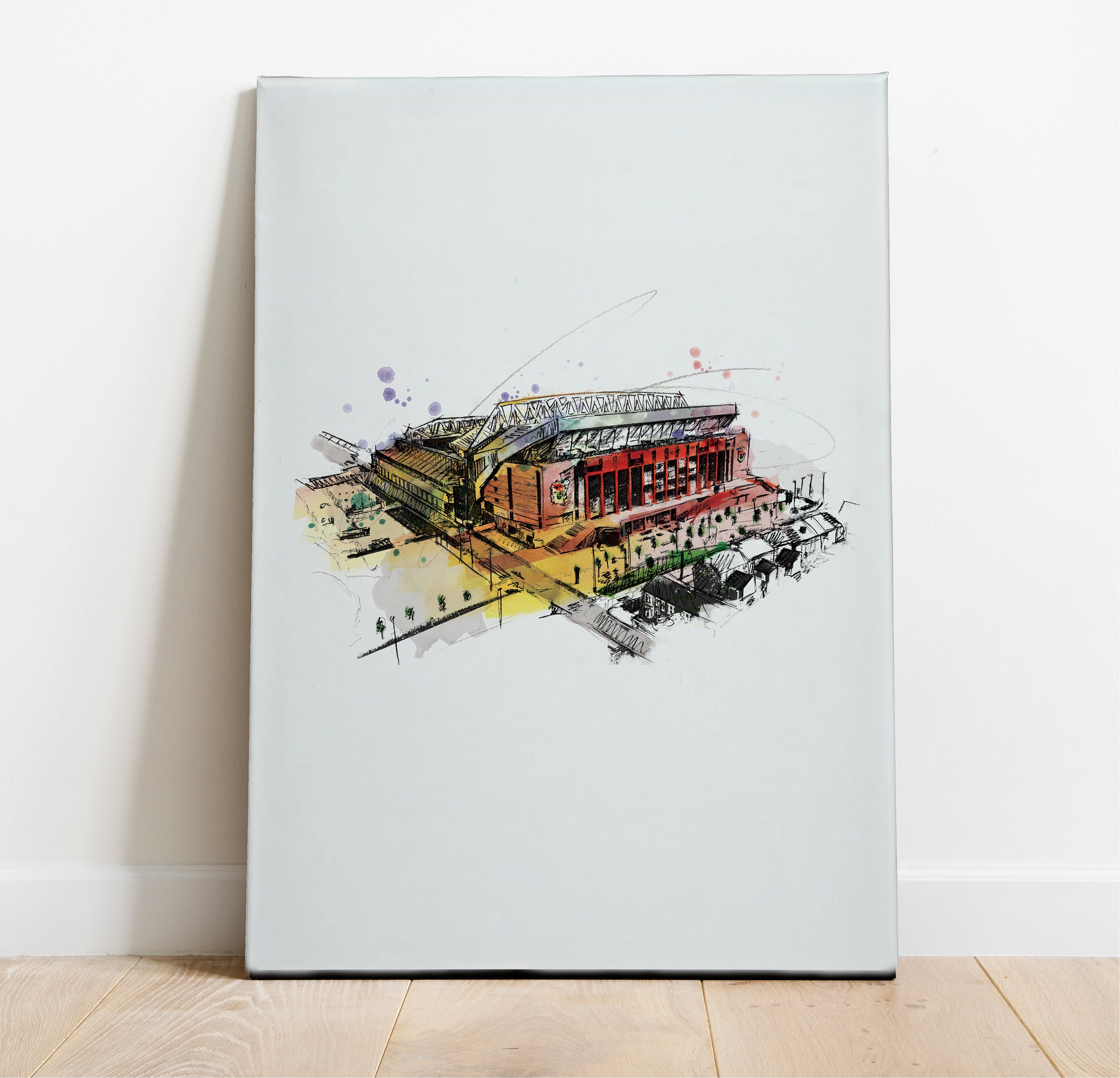 Liverpool FC Anfield Art Print Illustration Drawing | Etsy New Zealand