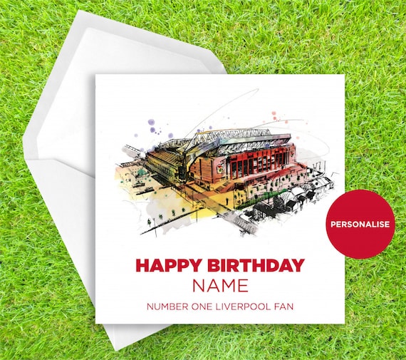Liverpool FC Birthday Card Anfield Birthday Card | Etsy