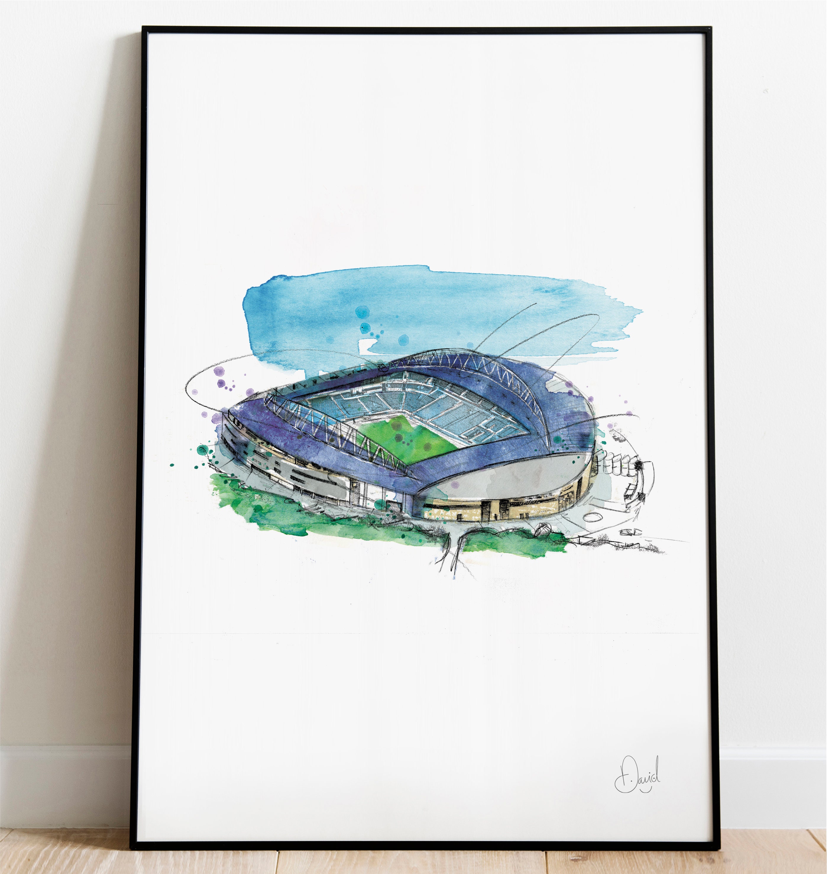 Brighton and Hove Albion Amex Stadium , Brighton Illustration, Drawing ...