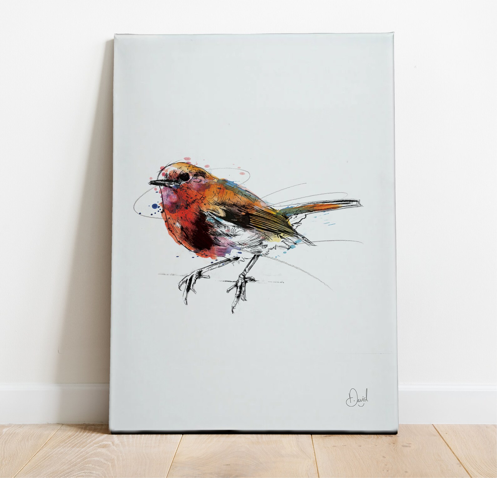 Robin Redbreast Print, Robin Illustration, Robin Drawing, Watercolour ...