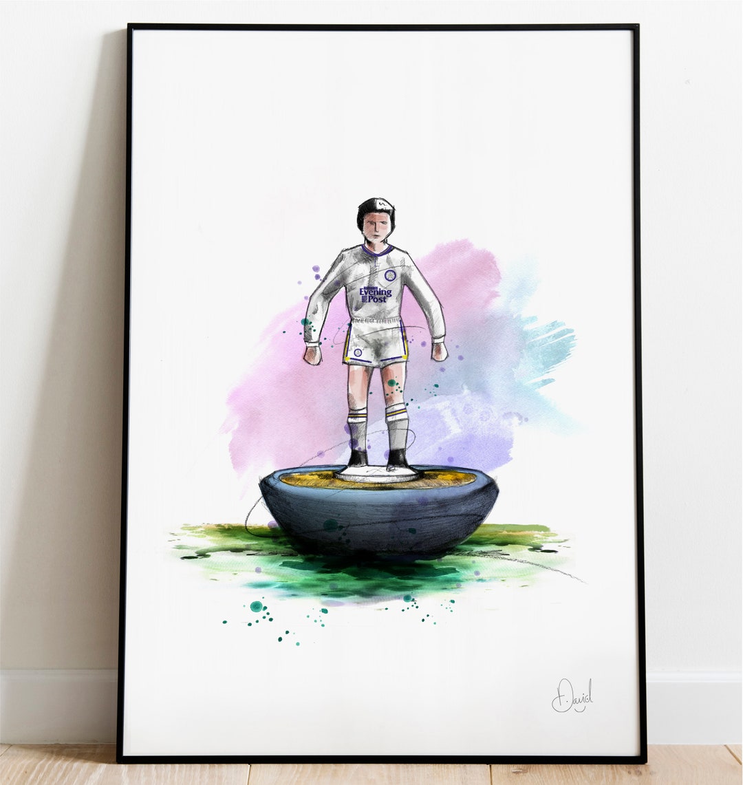Leeds United Subbuteo Art Print, Leeds Drawing, Leeds United ...