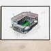 NUFC St James Park, Football Ground, Art Print, Illustration, Drawing ...