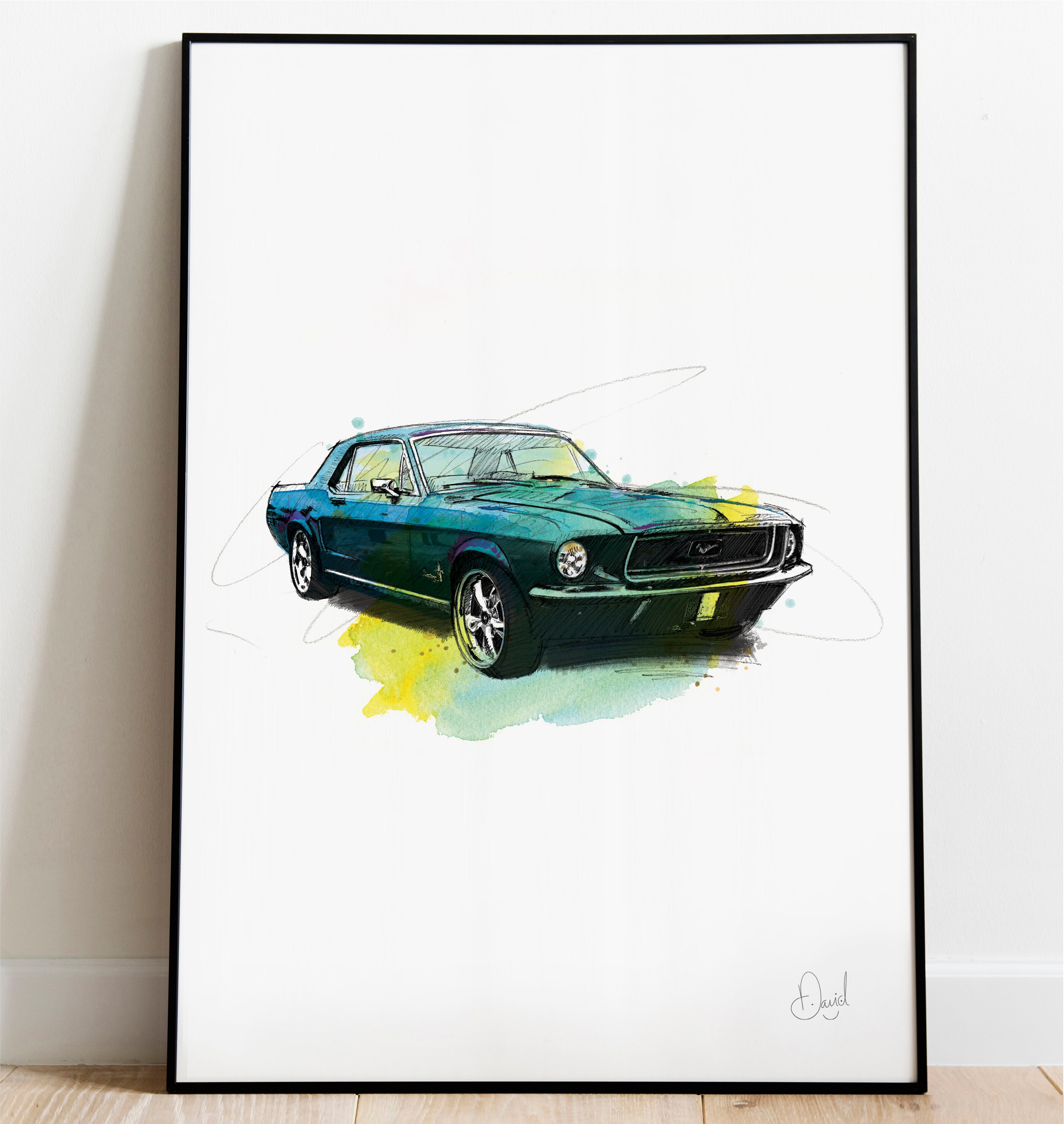 Classic Mustang Drawings