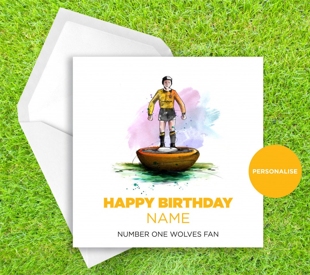 Wolverhampton Wanderers Birthday Card - Subbuteo Birthday Card ...
