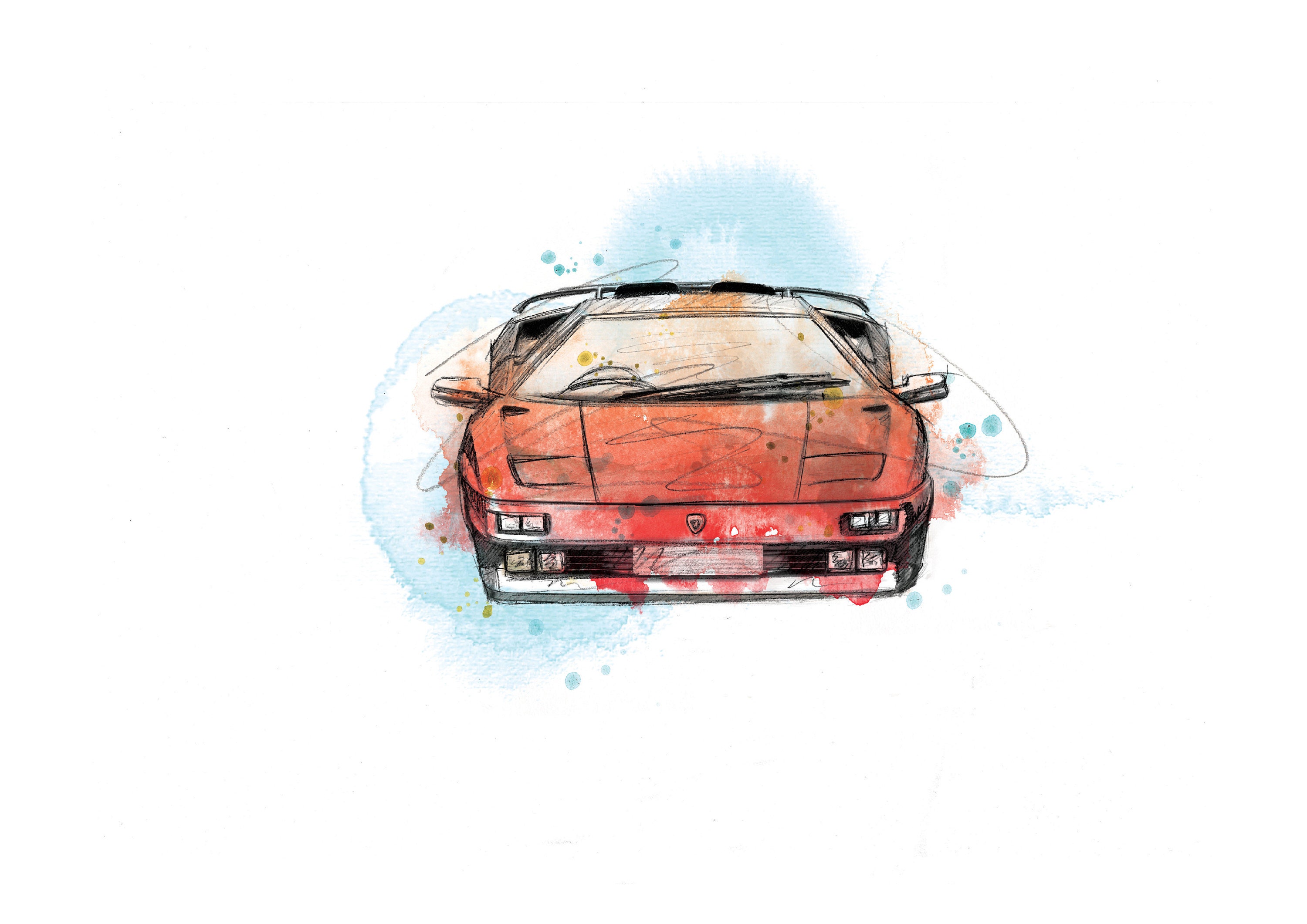 Lamborghini Diablo Drawing