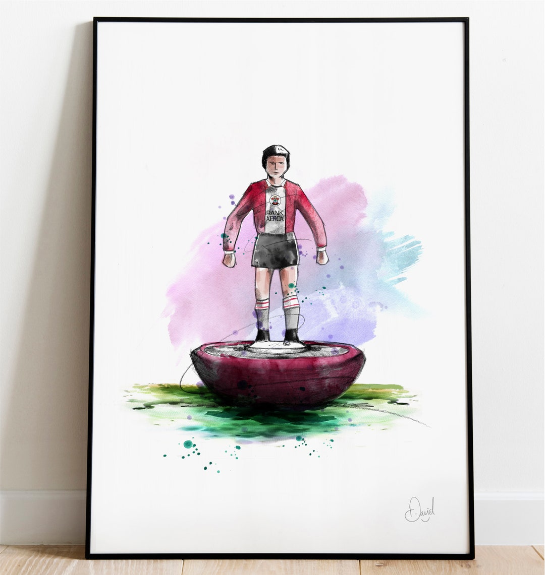 Southampton Subbuteo Art Print, Southampton Drawing, Southampton ...