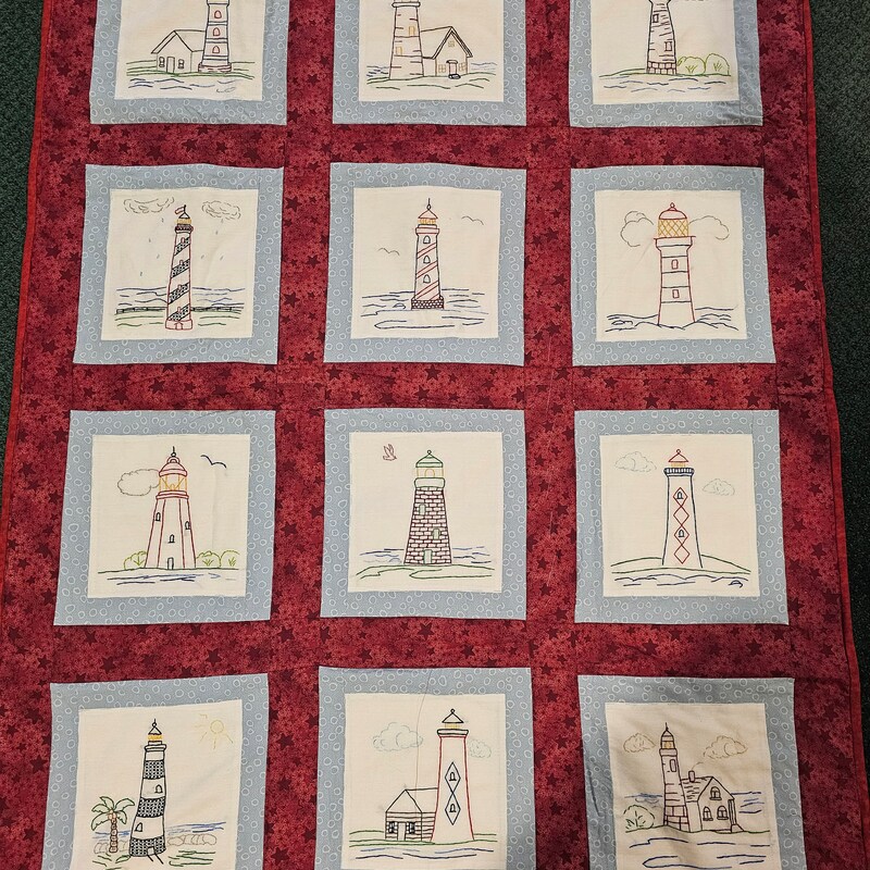 Lighthouse Quilt - Etsy