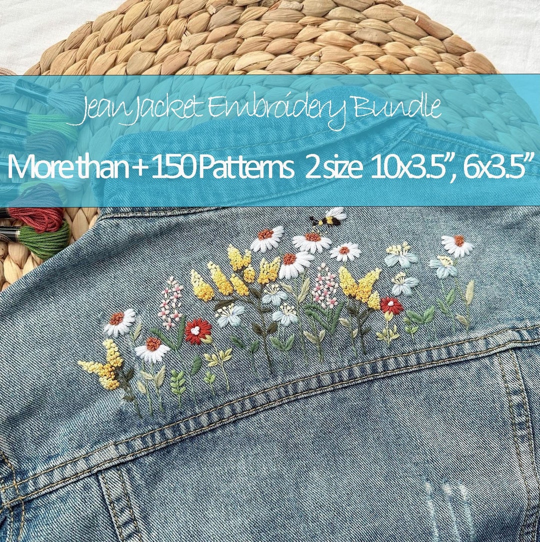 150+ Embroidery Patterns BUNDLE!! Floral Collection, PDF Embroidery ...