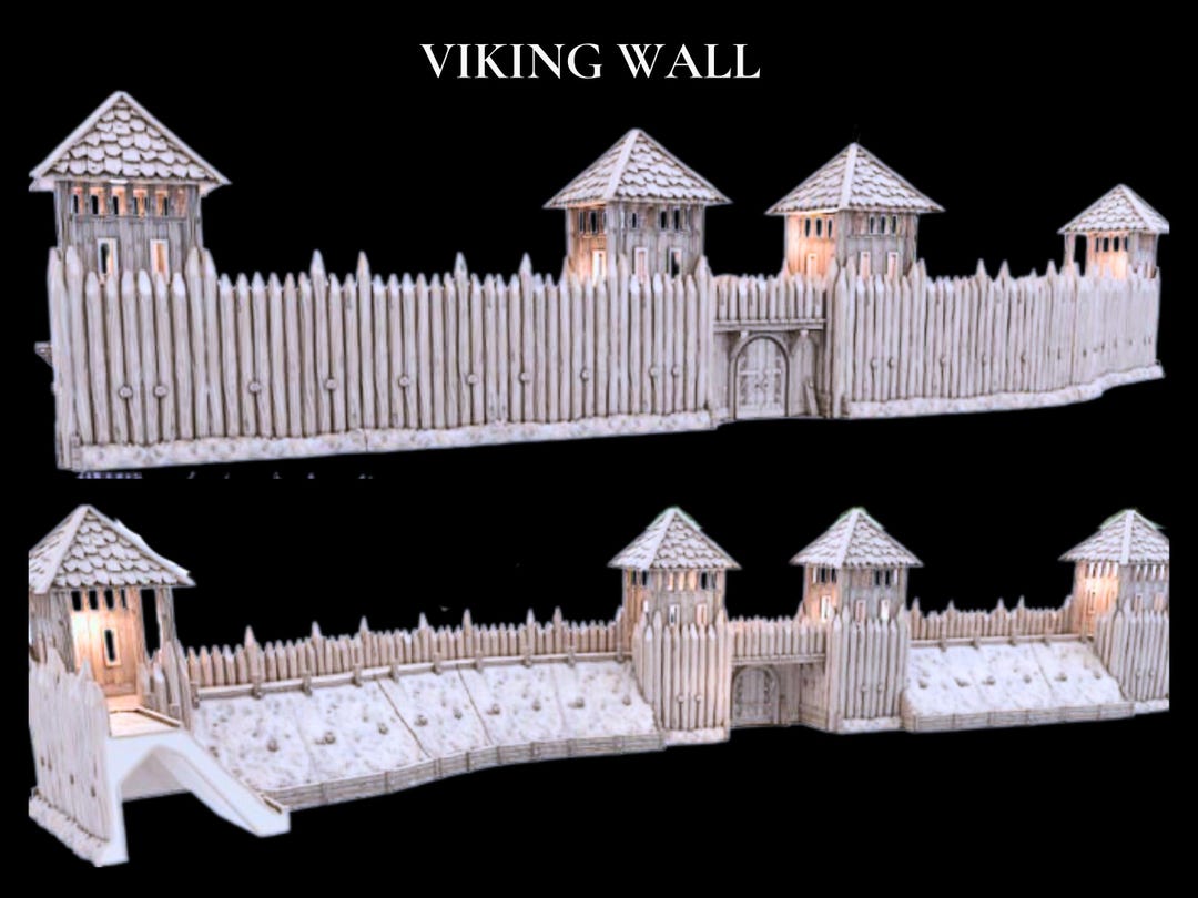 Viking Saga Terrain Intricate Palisade Fence for Tabletop Rpgs Perfect ...
