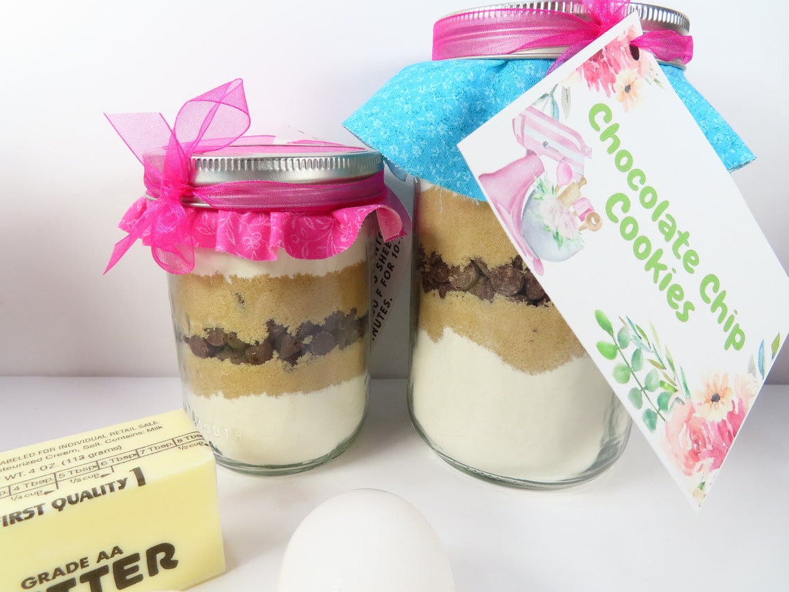 2 Pack Chocolate Chip Cookie Mix in A Jar - Etsy