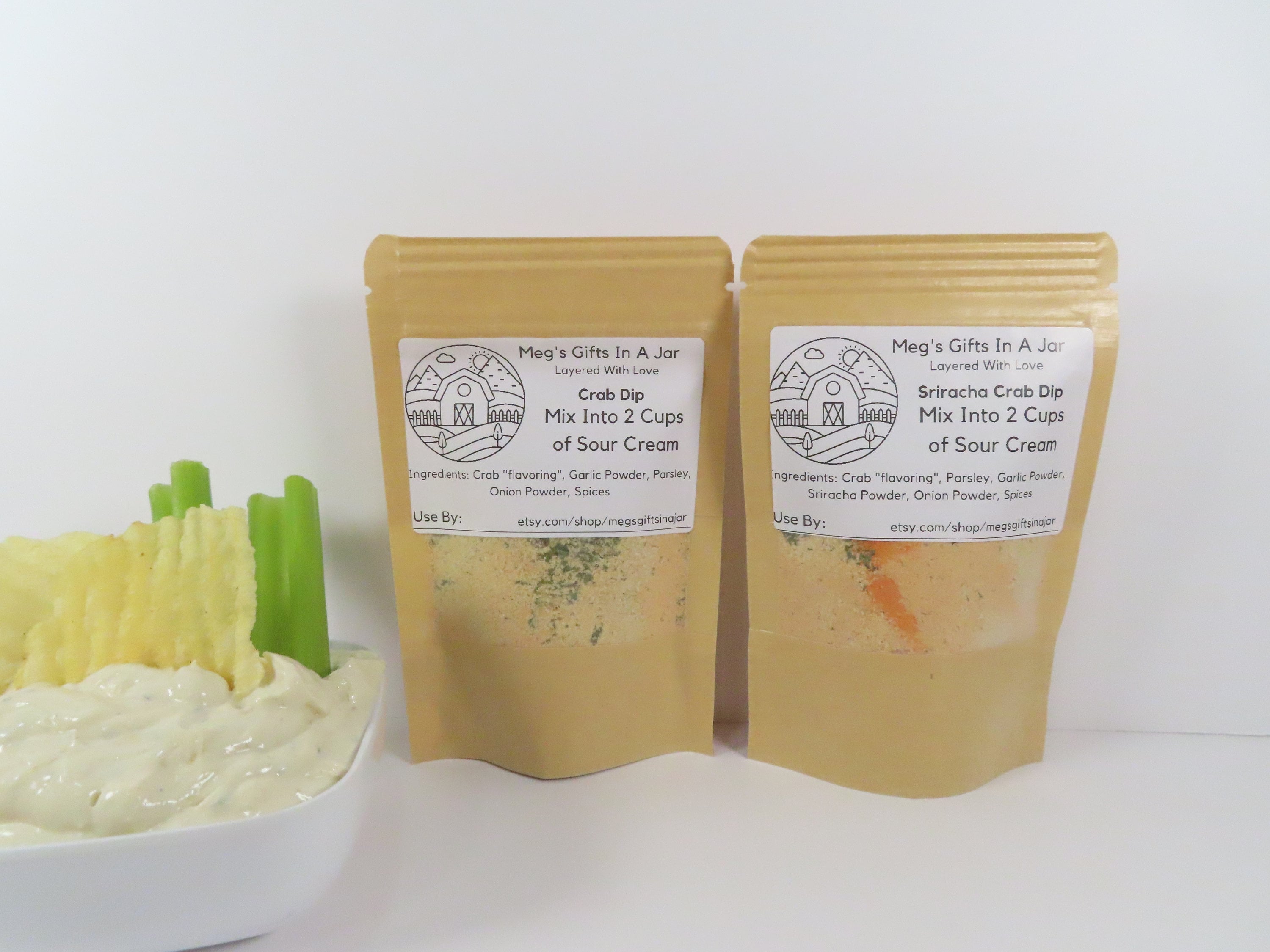 Gourmet Dip Mixes Gift Set of 4 Dips, Bloody Mary Dip Mix, Wasabi Soy ...