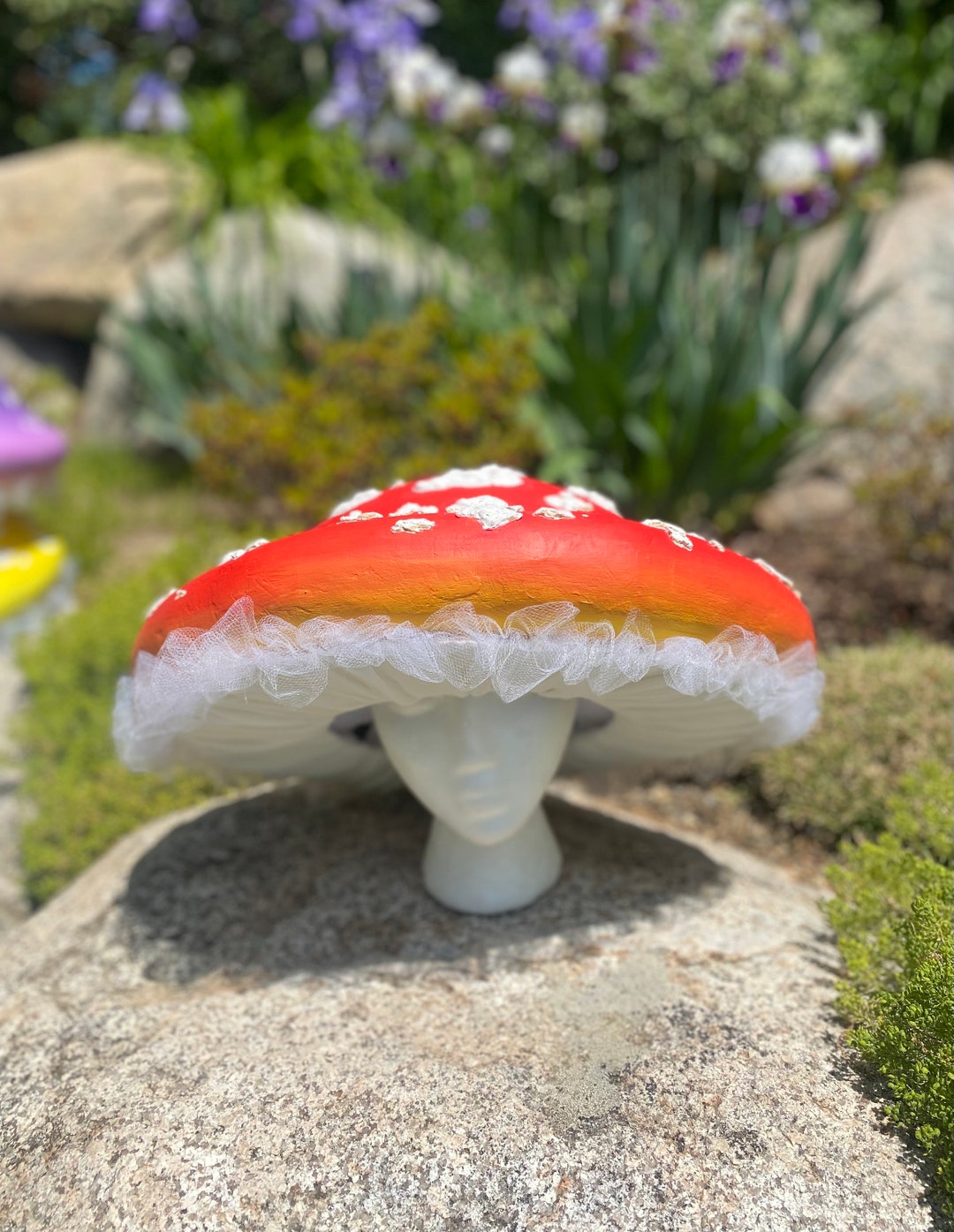 Giant Red Mushroom Hat, 3D Spots, Paper Mache-amanita, Forest Faerie ...