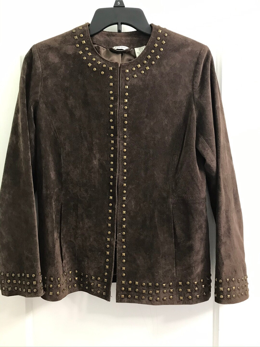Laura Ashley Brown Suede Jacket - Etsy