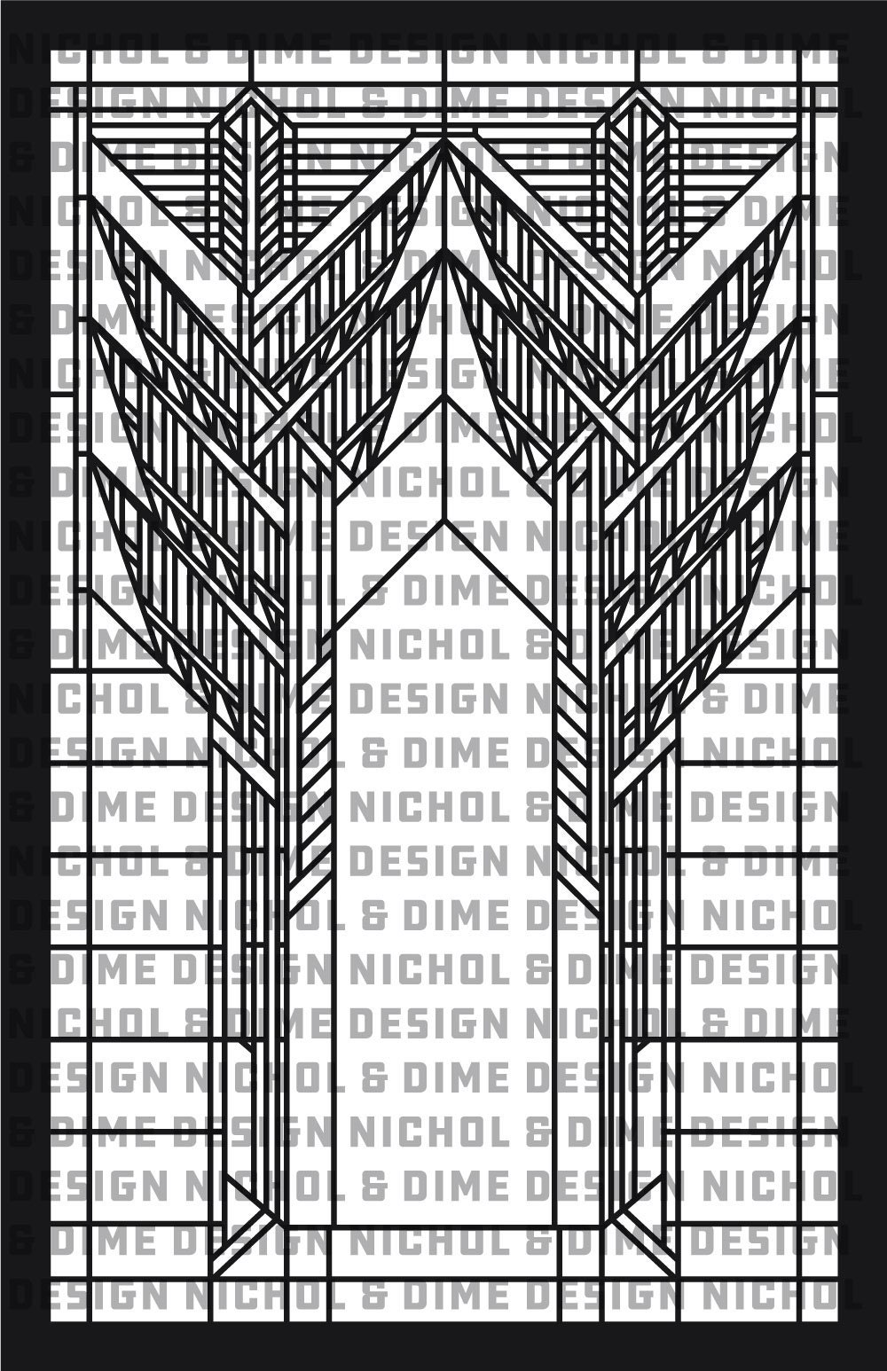 Frank Lloyd Wright Dana Sumac Inspired Double Panel-digital File-laser ...