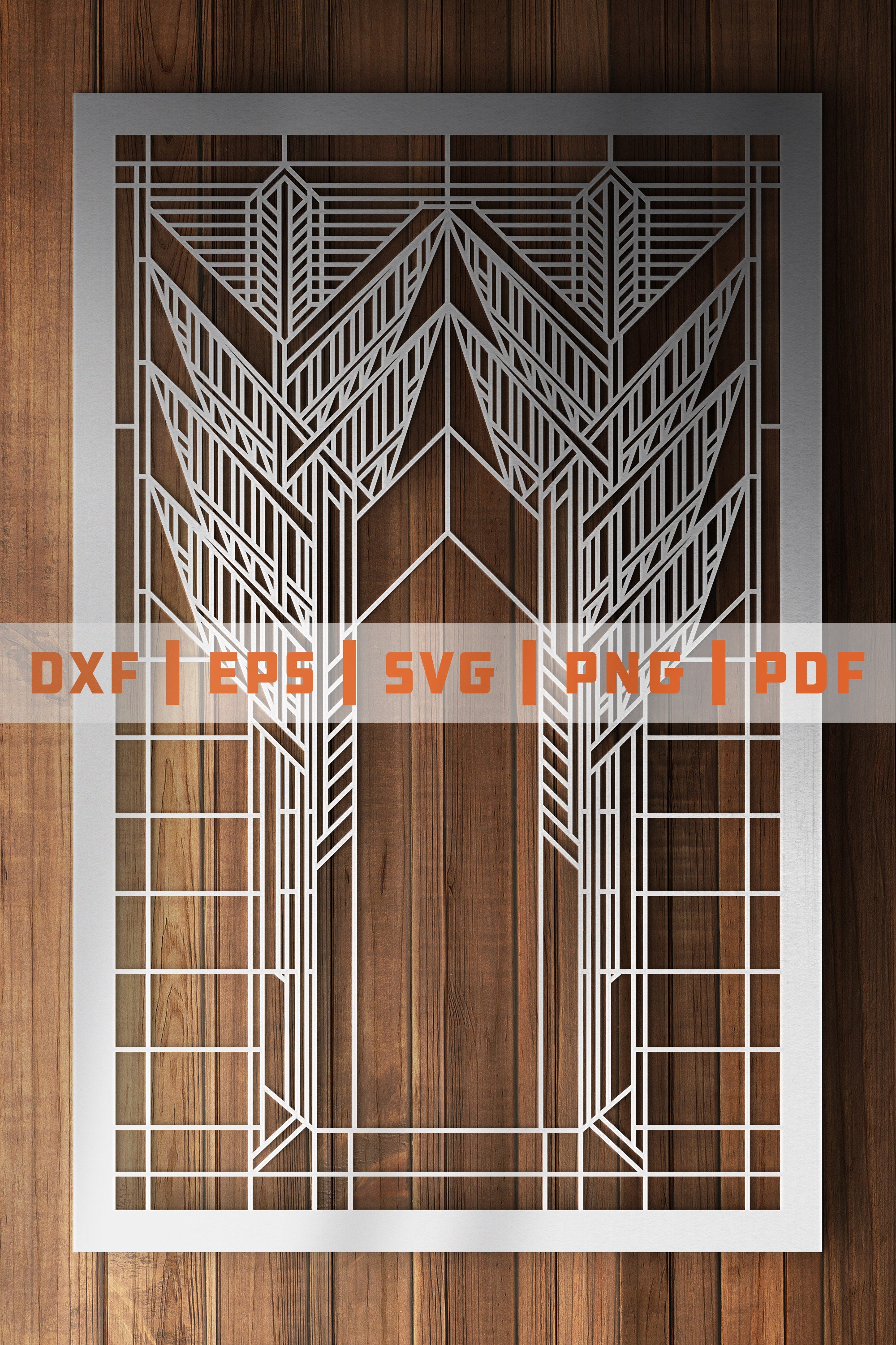 Frank Lloyd Wright Dana Sumac Inspired Double Panel-digital File-laser ...