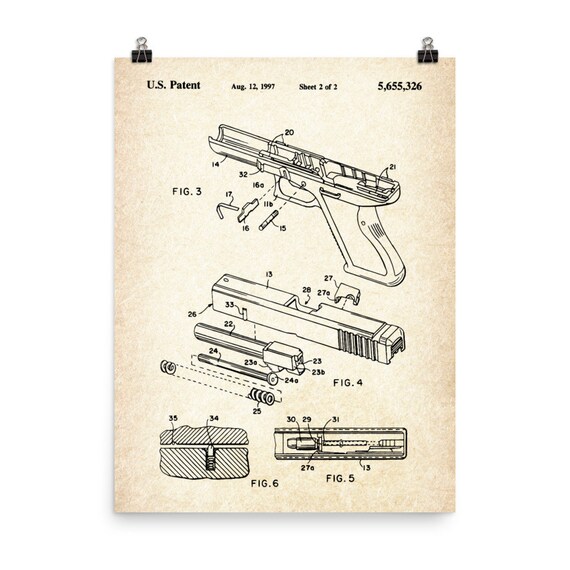 Glock Patent Unframed Poster - Etsy
