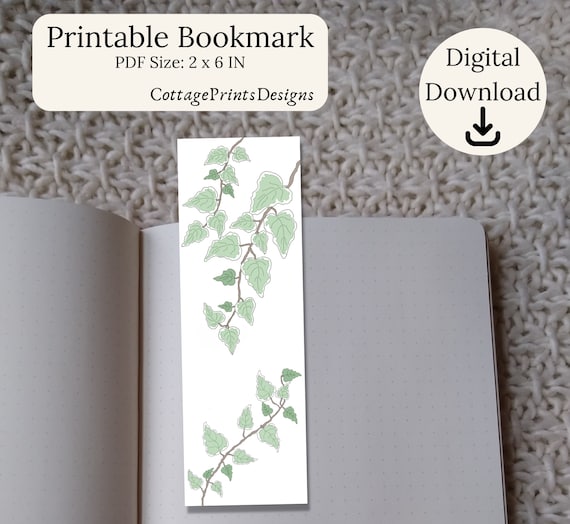 Vines Printable Bookmarks Creative Watercolor Bookmark Ideas For