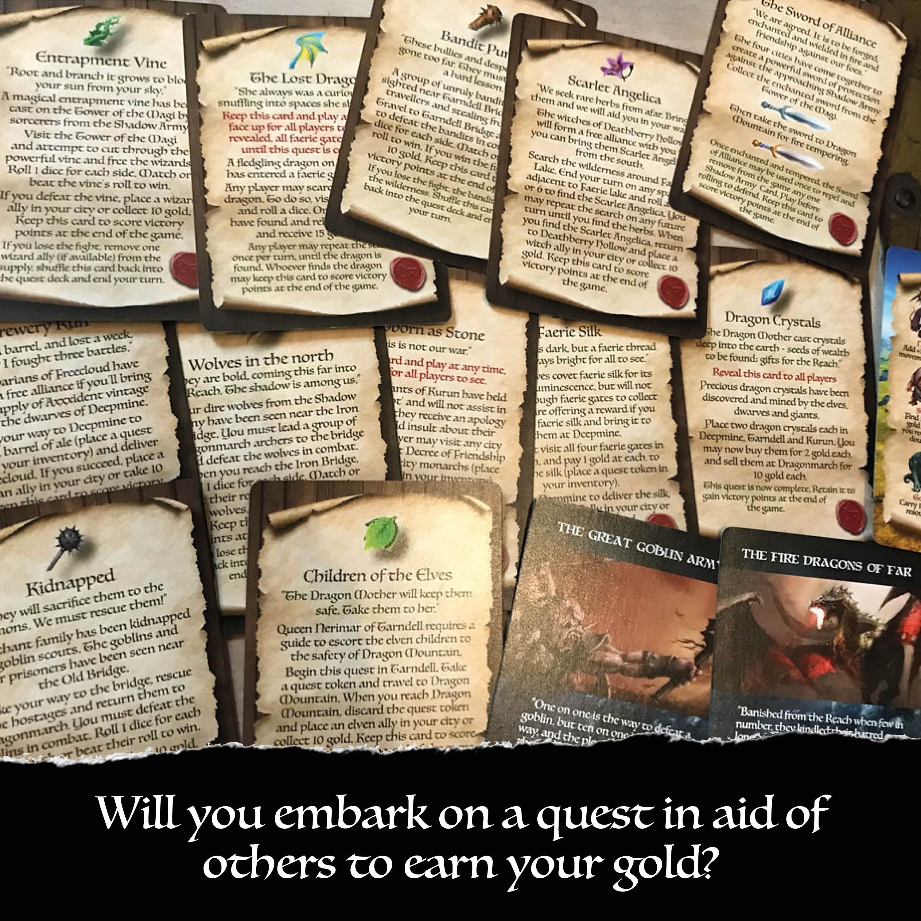 7 Moons: Heroes of Dragon Reach - A Fantasy Adventure Board Game for 1-4 Players - Deluxe ...