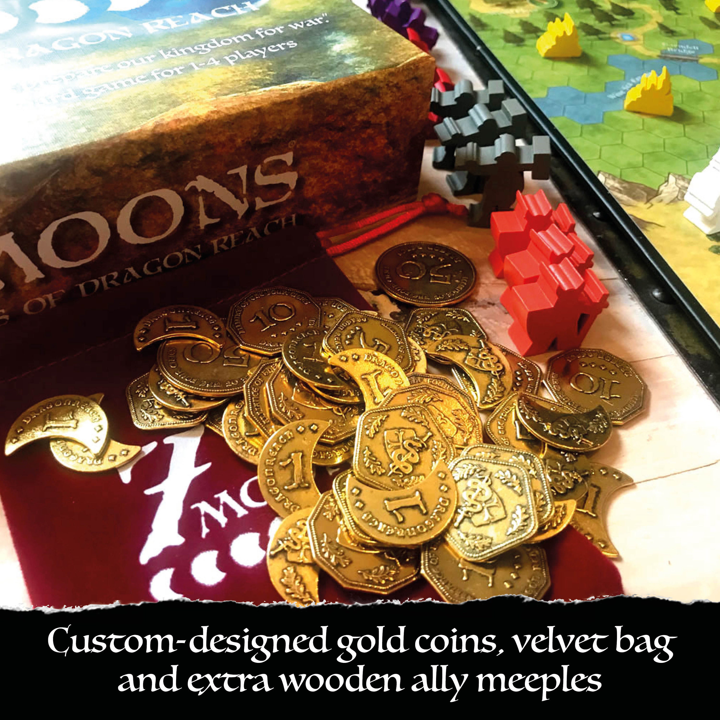 7 Moons: Heroes of Dragon Reach - A Fantasy Adventure Board Game for 1-4 Players - Deluxe ...