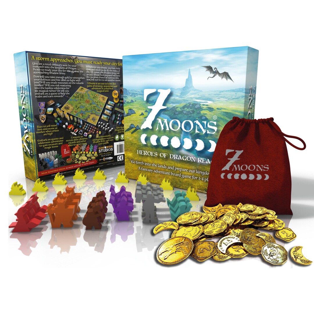7 Moons: Heroes of Dragon Reach A Fantasy Adventure Board Game for 1-4 Players Deluxe Edition - Etsy