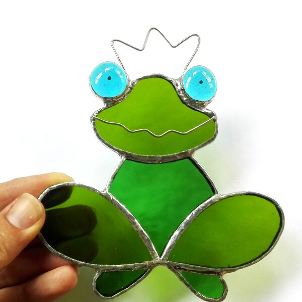 Stained Glass Frog Panel - Etsy