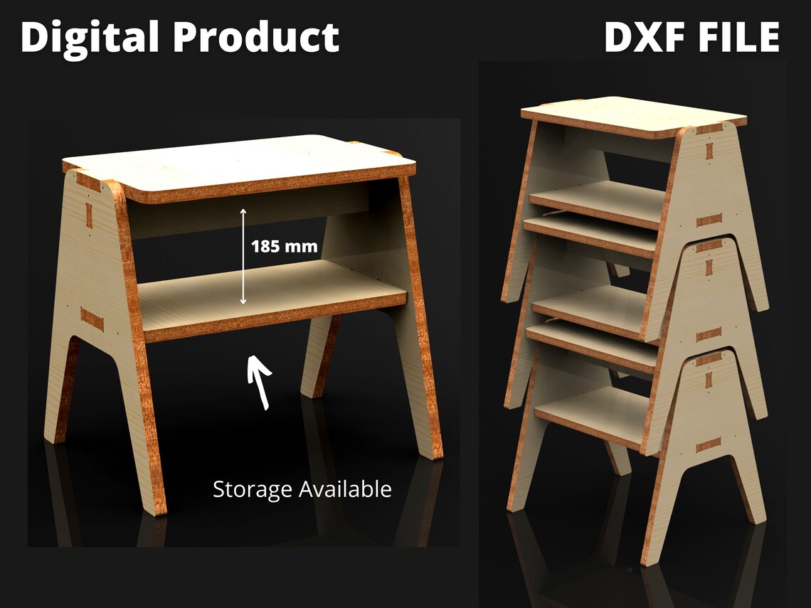 Stackable Stool Chair With Storage for Adult - Cut Files - Etsy