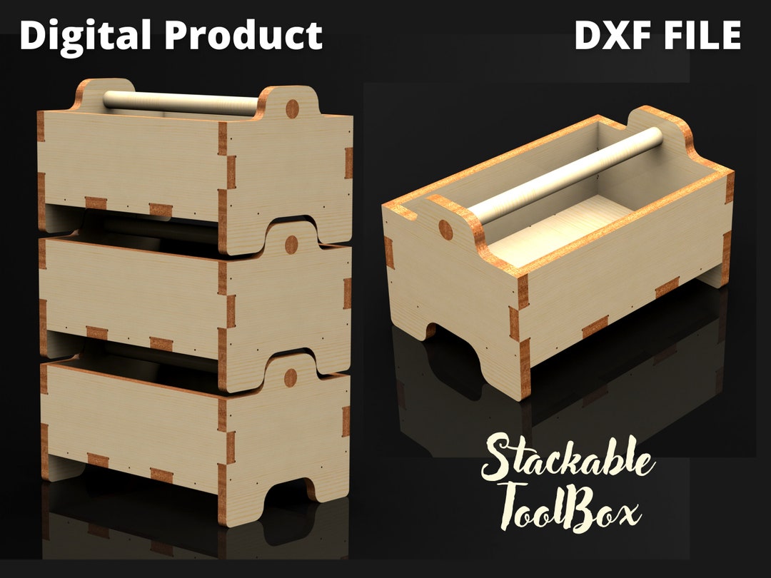 Stackable Toolbox Tool Storage Organizer - DXF File - Etsy