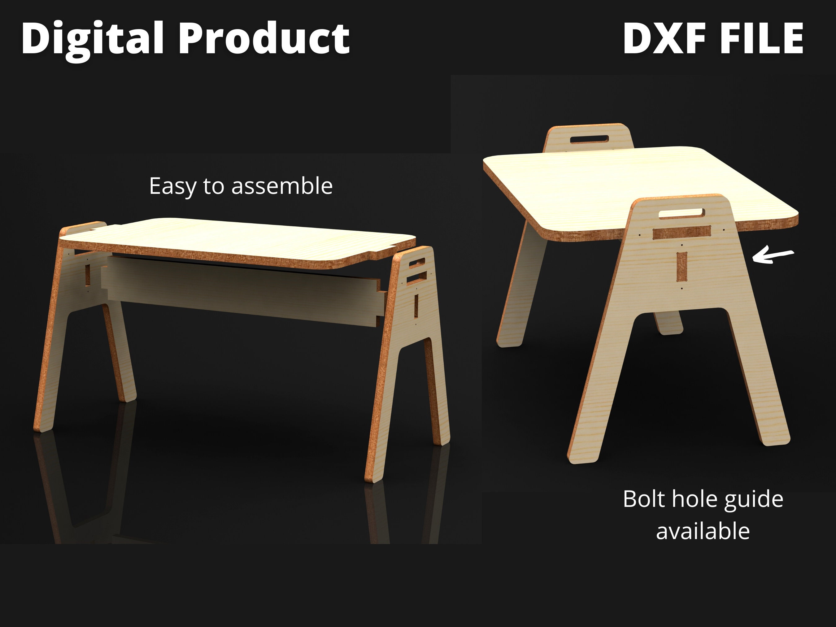 Stackable Laptop Table, Laptop Stand, Sit on the Floor Table - DXF File ...