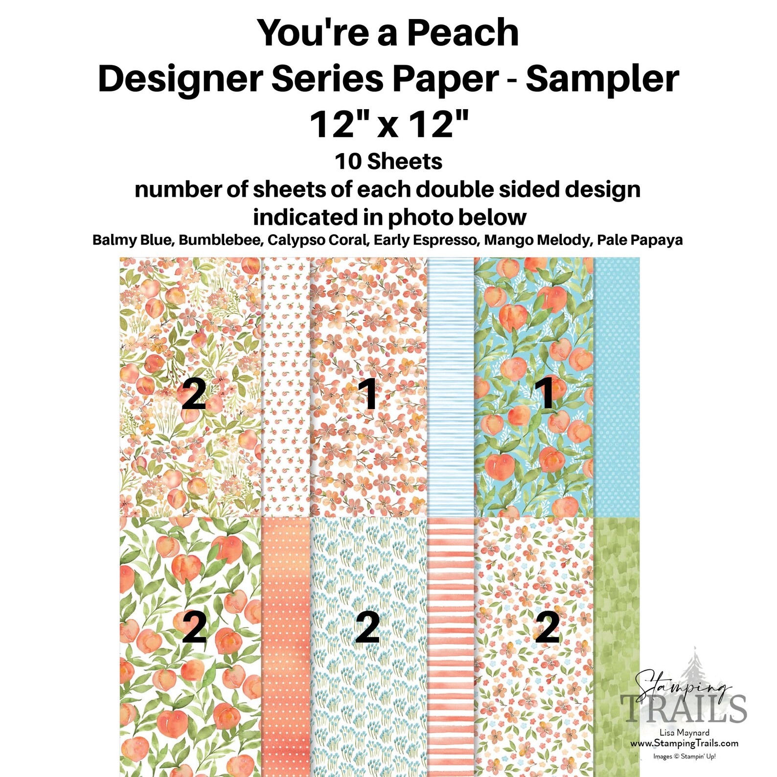 Stampin' Up! RETIRED 12" X 12" Designer Series Paper SAMPLER BUNDLES ...