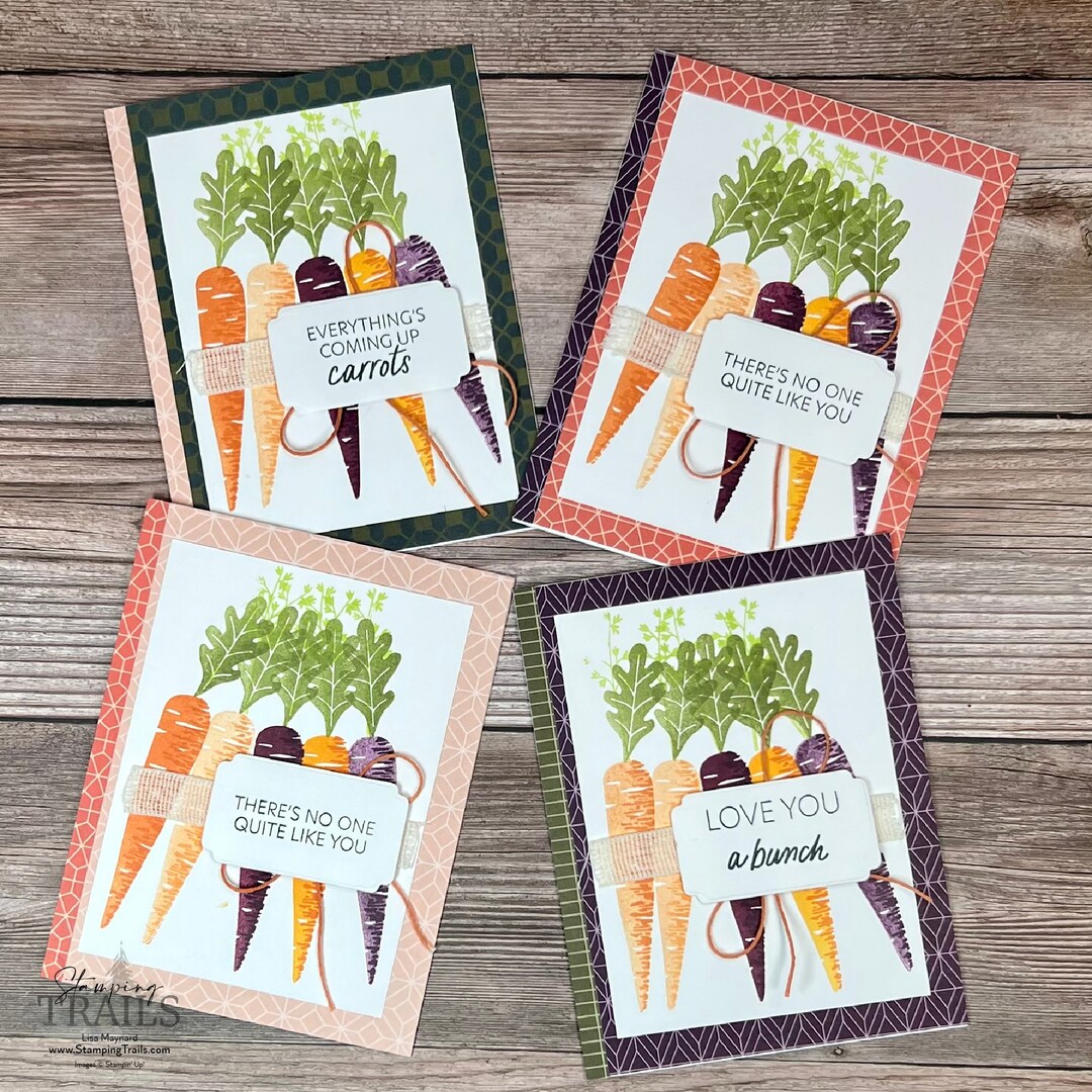 Carrot Bunches Card Set - Etsy