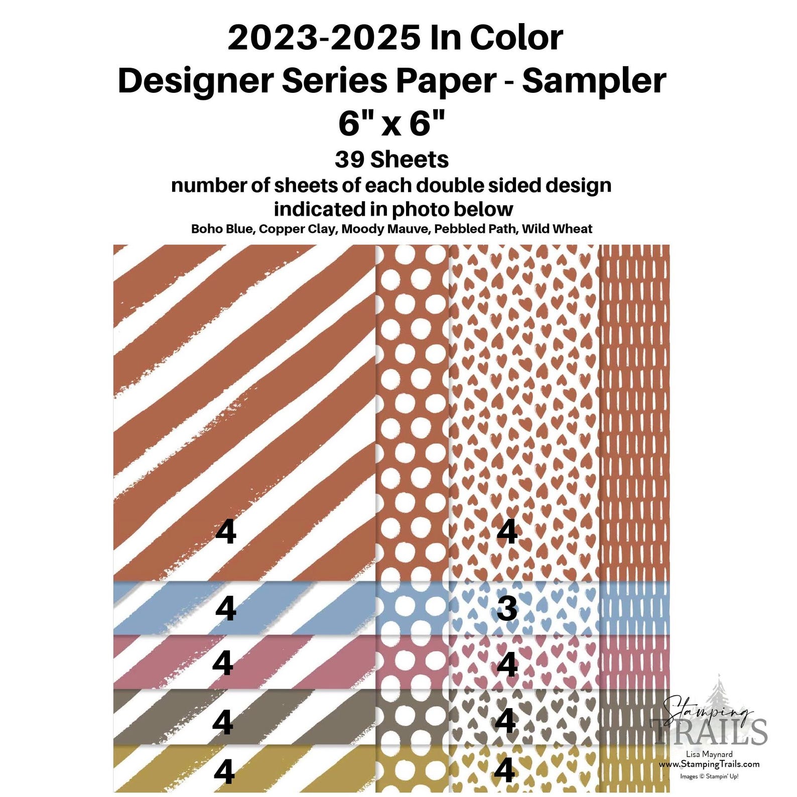 Stampin' Up! RETIRED 6" X 6" Designer Series Paper - Sampler Bundles ...