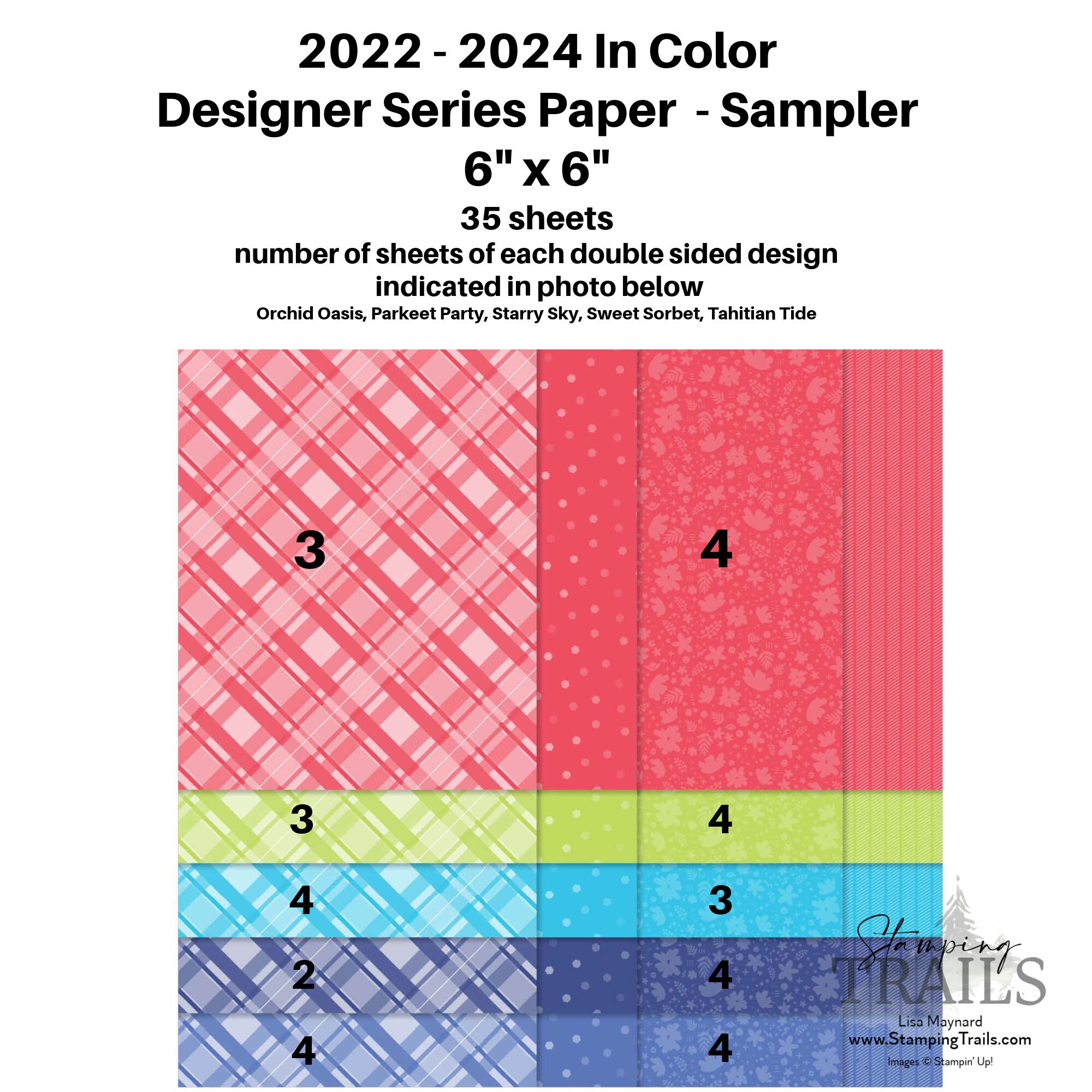 Stampin' Up RETIRED 6 X 6 Designer Series Paper Sampler Bundles 2022 - Etsy
