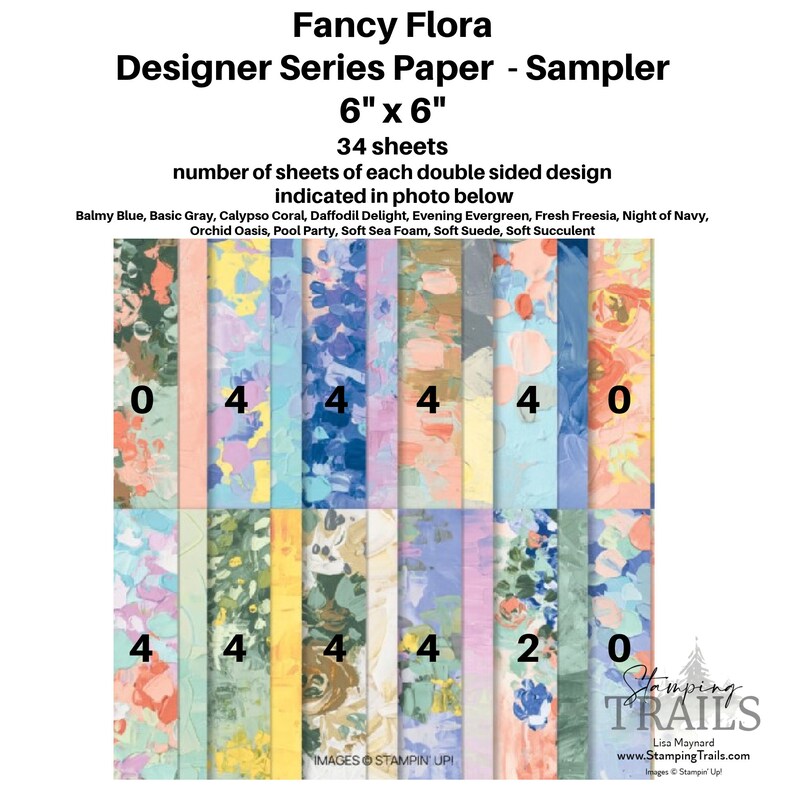 Stampin' Up! RETIRED 6" X 6" Designer Series Paper - Sampler Bundles ...