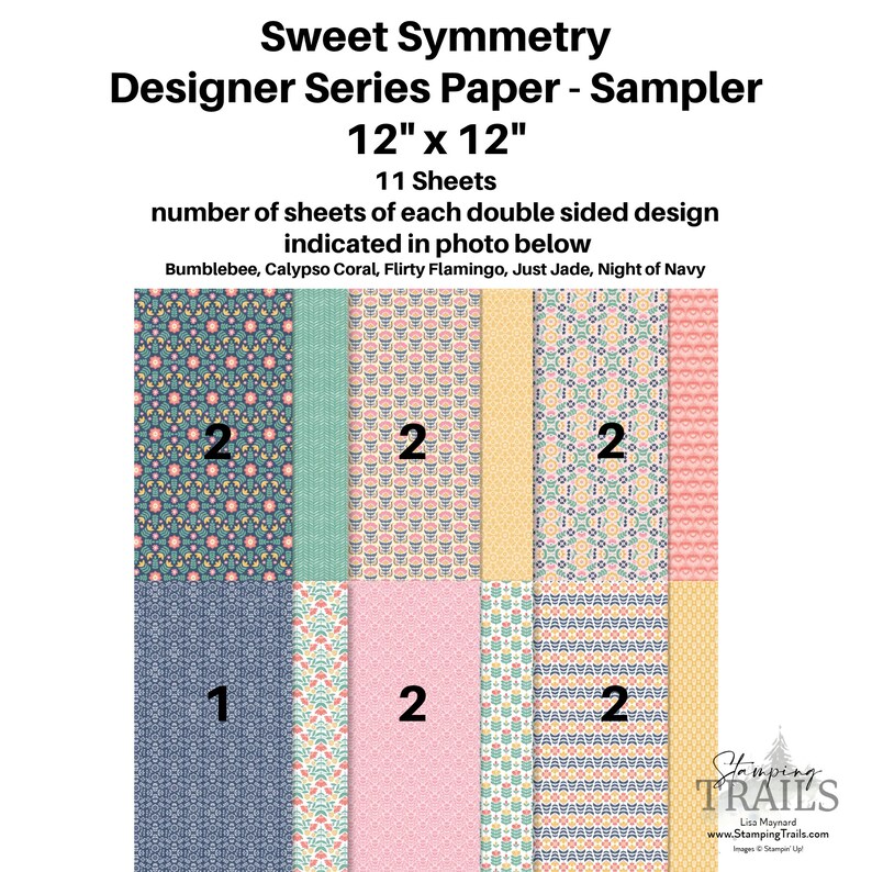 Stampin' Up! RETIRED 12" X 12" Designer Series Paper SAMPLER BUNDLES ...