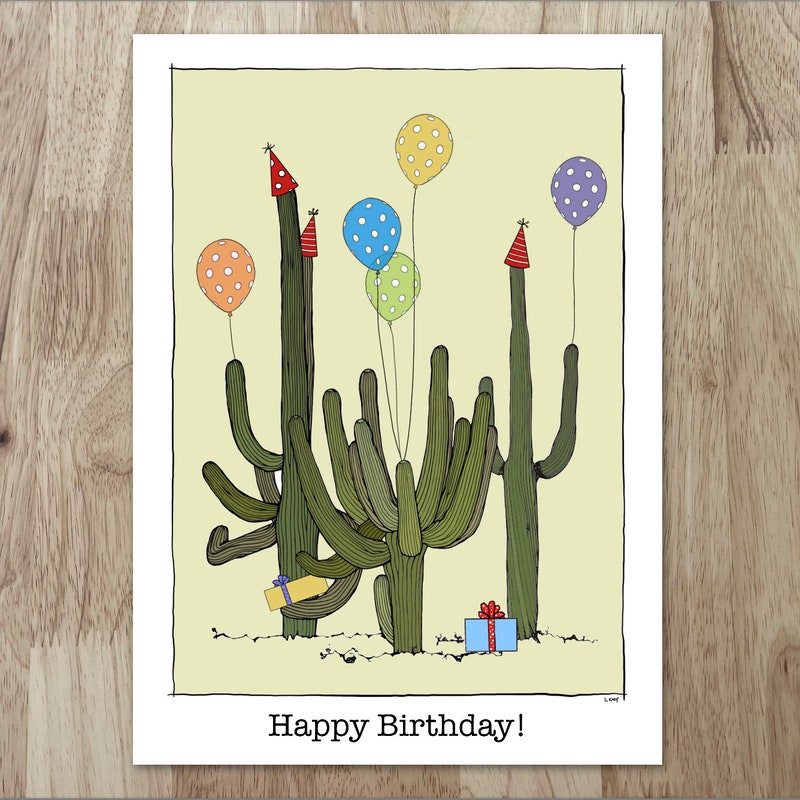 Cactus Greeting Card - Etsy