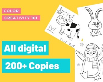 Printable Coloring Book: Learn the Animals in French 16 - Etsy