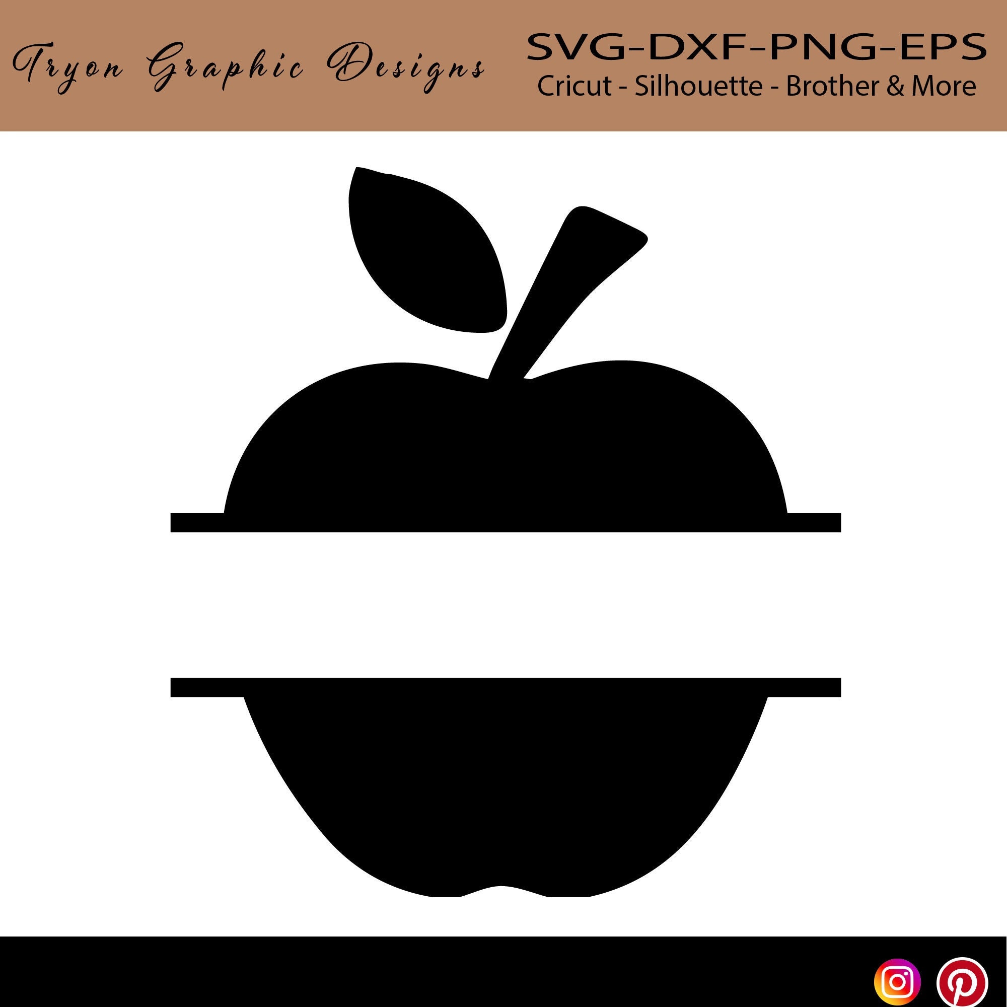 Monogram Apple-apple With Name-teacher Gift Plate-svg - Etsy