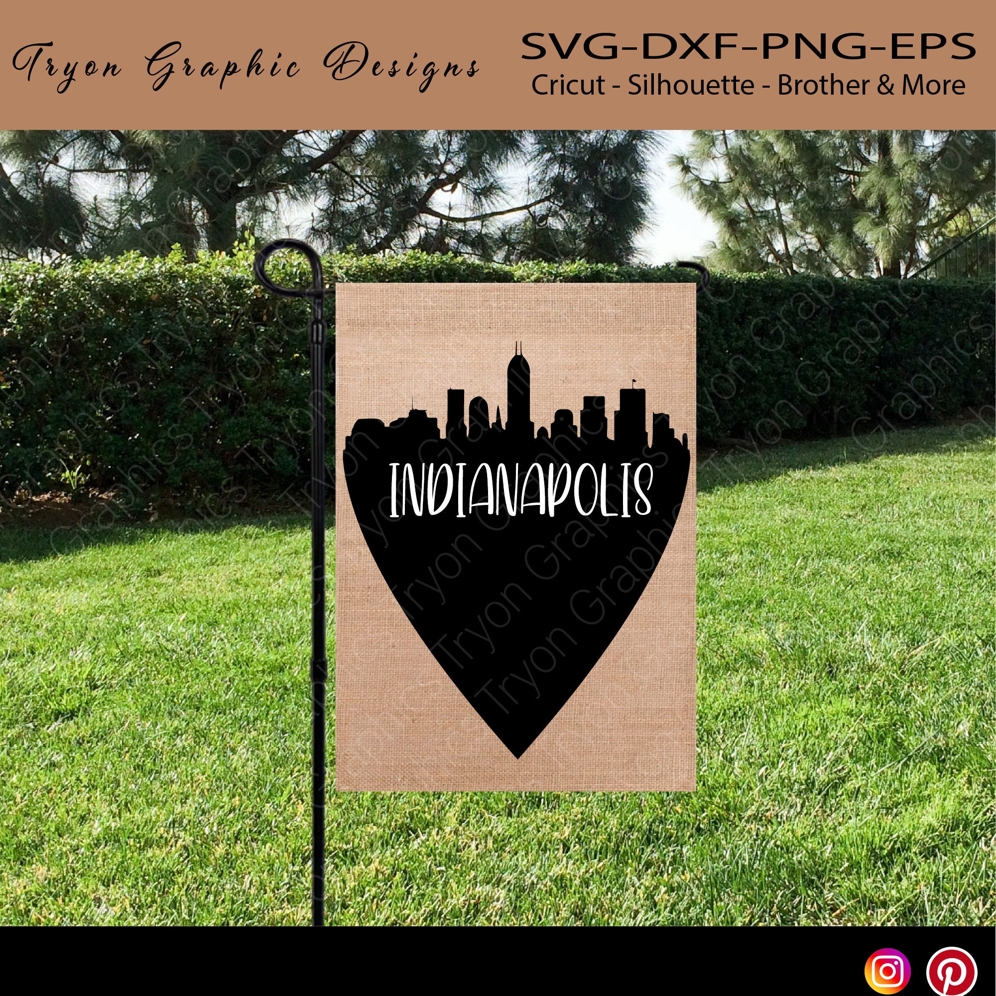 Indianapolis Skyline Car Decal Svg-fi Love Indy Decal Svg-indianapolis ...