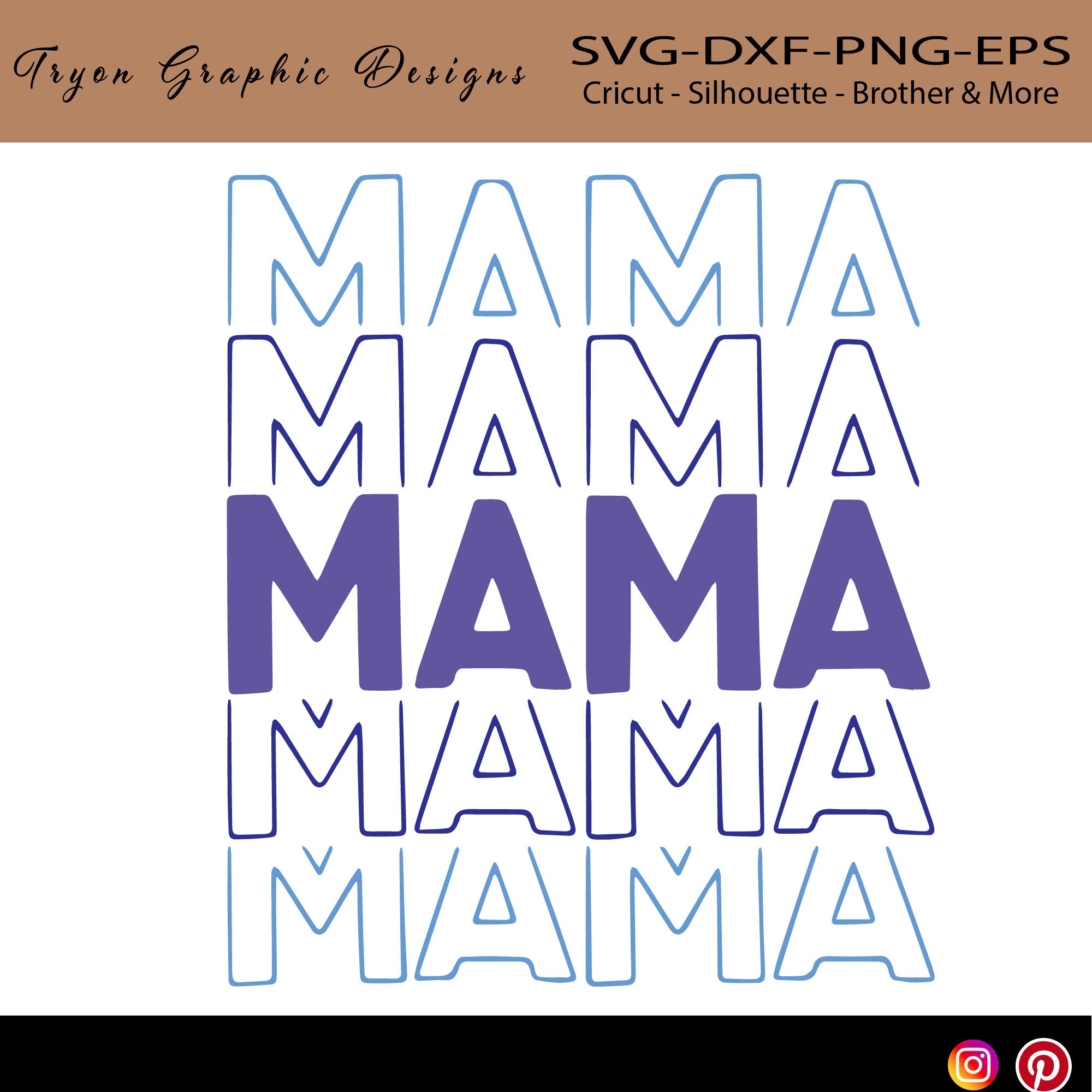 MAMA Svg-multi Mama-mom Life Svg Mom Tshirt Svg Mom - Etsy