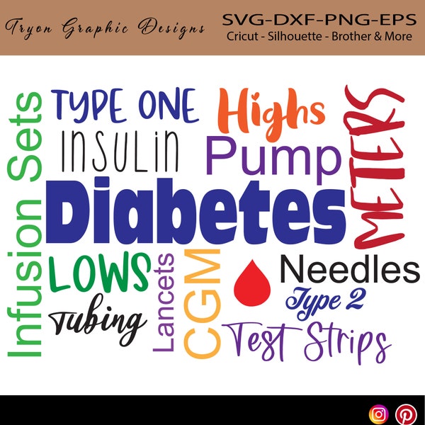 Diabetic Svg - Etsy