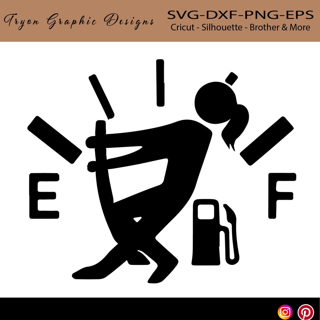 Empty Gas Tank Gauge Car Decal Svg-funny Car Decal Svg-high Gas Prices ...