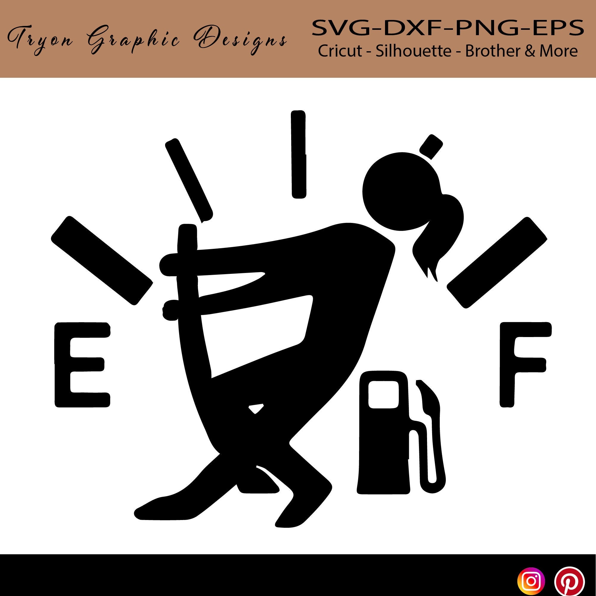 Empty Gas Tank Gauge Car Decal Svg-funny Car Decal Svg-high Gas Prices ...