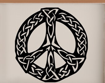 30 Peace symbol beads black and random polymer clay P151 Jewelry ...